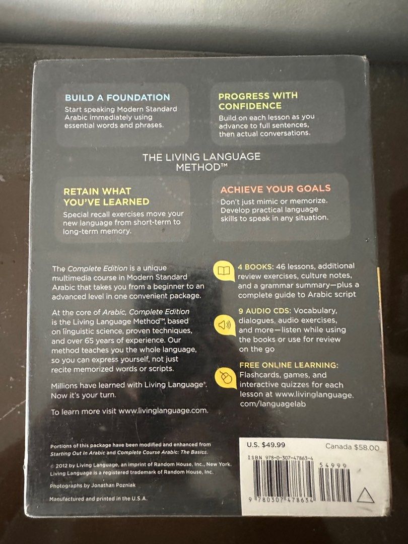 Living Language Arabic Complete Edition. Beginner to advance. Four ...