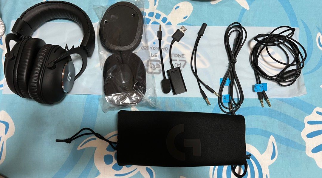 Logitech G Pro X Blue Voice Headset and Gaming Headset Stand with USB ...