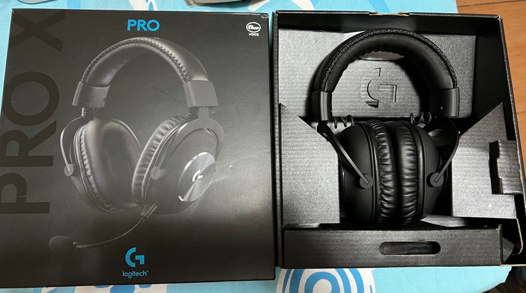 Logitech G Pro X Blue Voice Headset and Gaming Headset Stand with USB ...