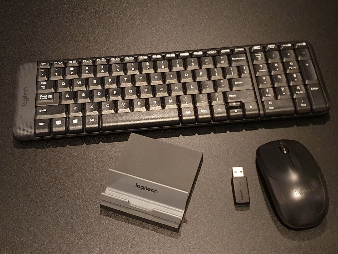 Logitech Wireless Keyboard & Mouse (K220) – Free Phone Stand, Computers ...