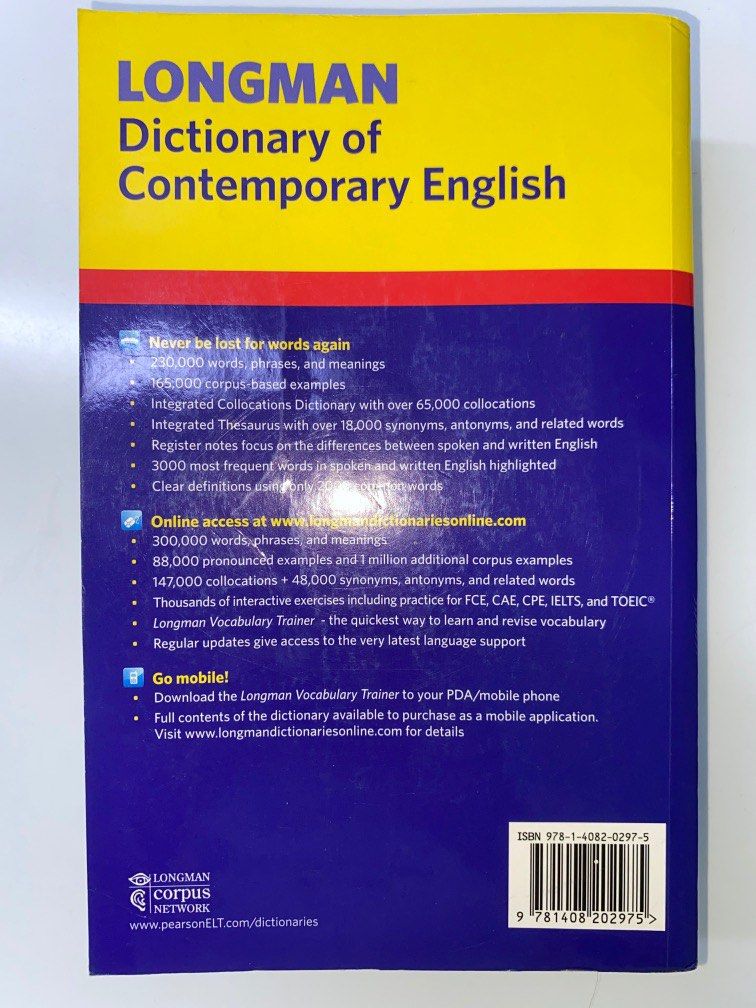 Longman English Dictionary, Hobbies & Toys, Books & Magazines ...