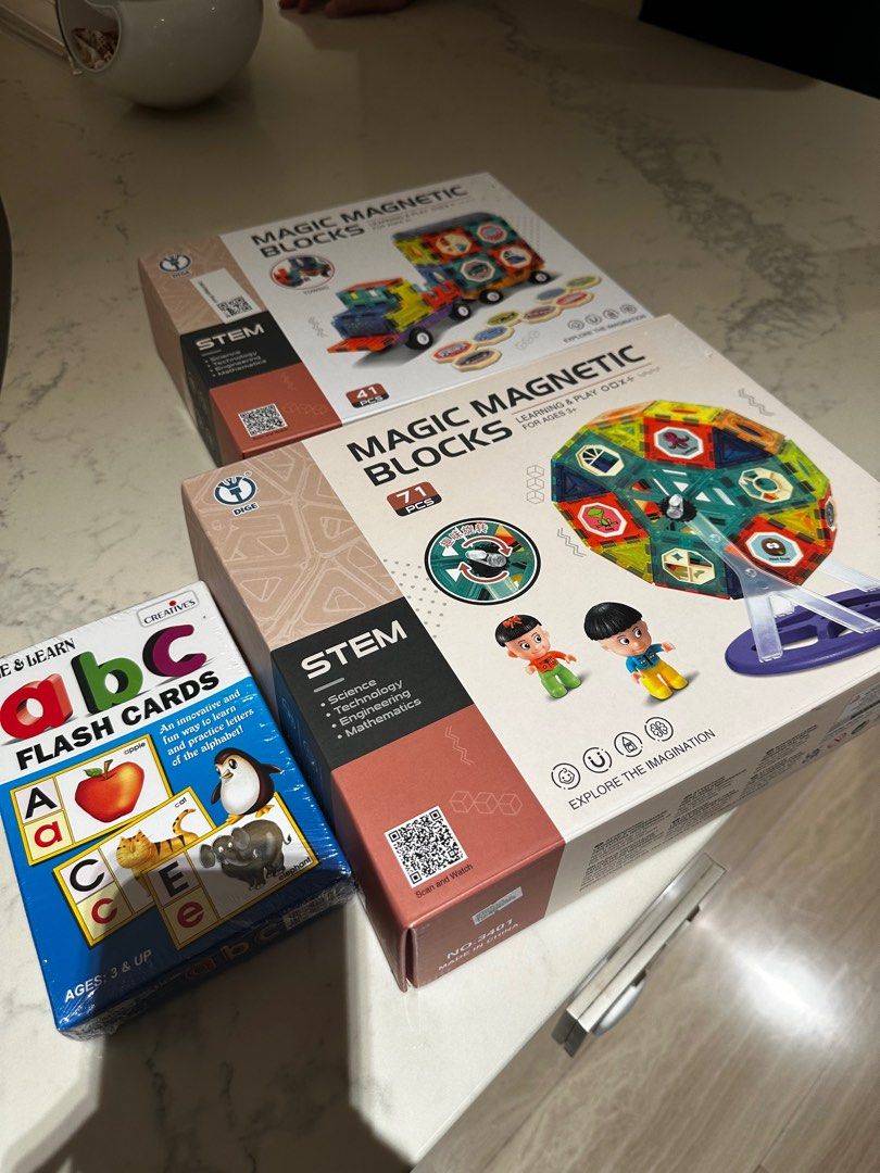 Magic Magnetic blocks and flash cards, Hobbies & Toys, Toys & Games on ...