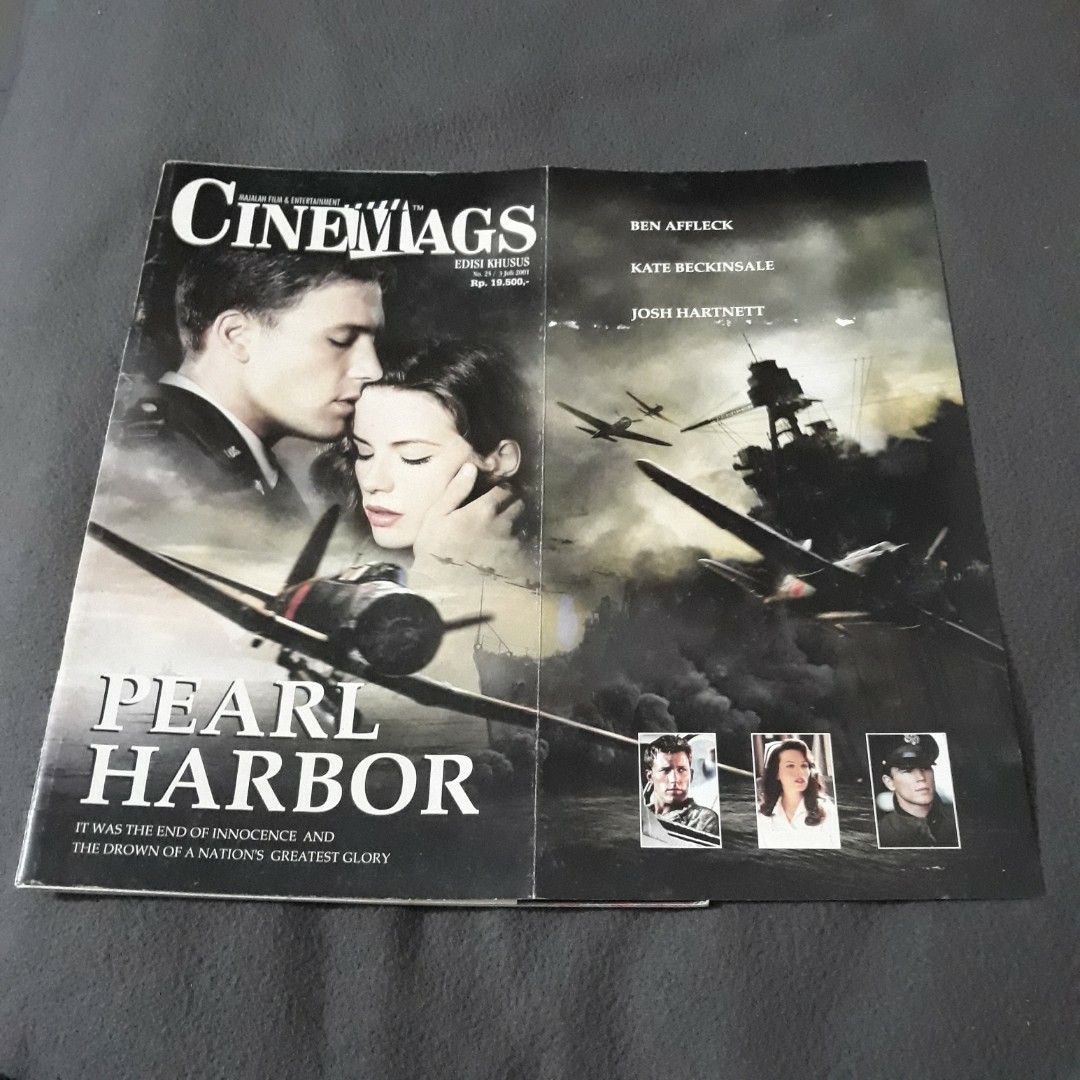 Majalah Cinemags 25th 07/2001 Edisi Pearl Harbor + Poster & Pin Up ...