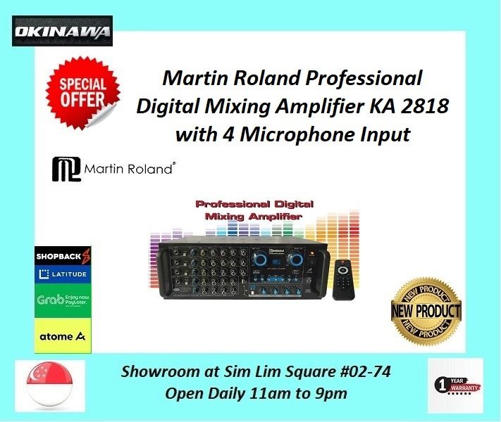 Martin Roland KA 2818 Professional Digital Mixing Amplifier, 4 ...