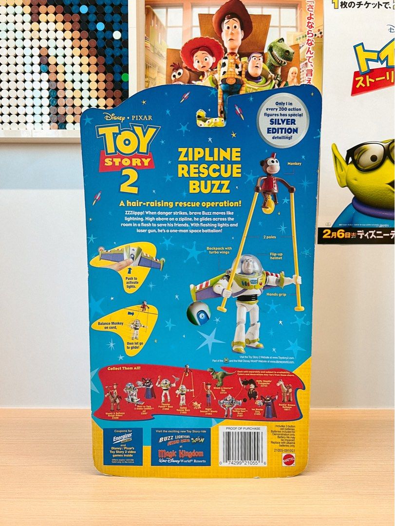 Mattel Disney Pixar Toy Story 2 Zipline Rescue Buzz, Hobbies & Toys ...
