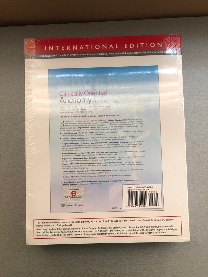 Moore Clinically Oriented Anatomy 8th Edition Hobbies Toys Books