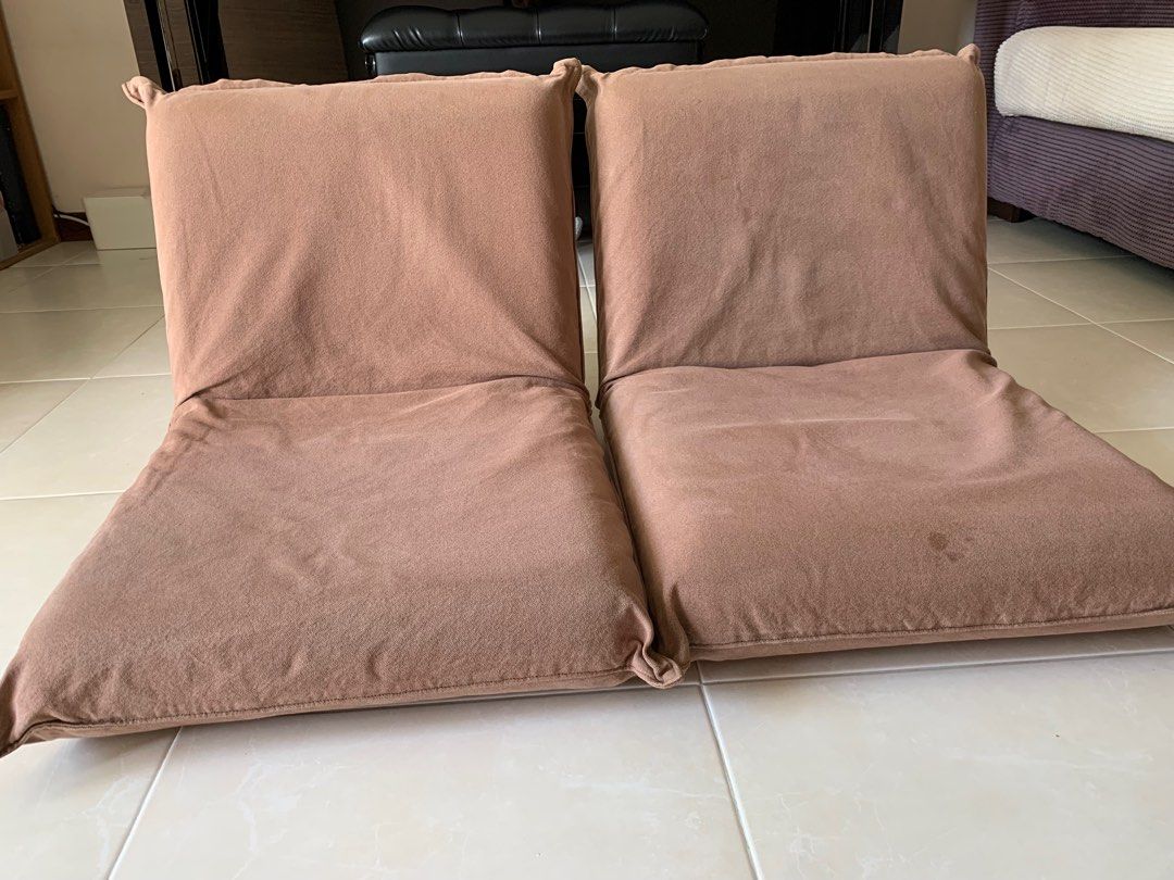 Muji floor chair (with cover) x 2, Furniture & Home Living, Furniture ...