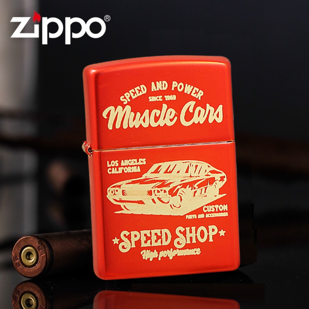 Muscle Car Design Metallic Red 48523 Zippo Lighter, Hobbies & Toys ...