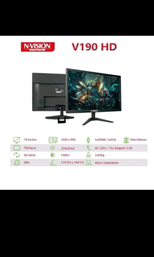 NVISION 18.5 INCH MONITOR BRAND NEW, Computers & Tech, Parts ...