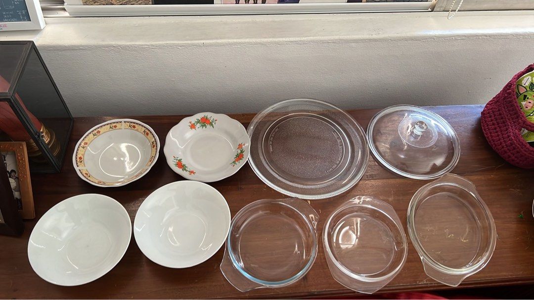 Old school plates, bowls, and glassware, Furniture & Home Living ...