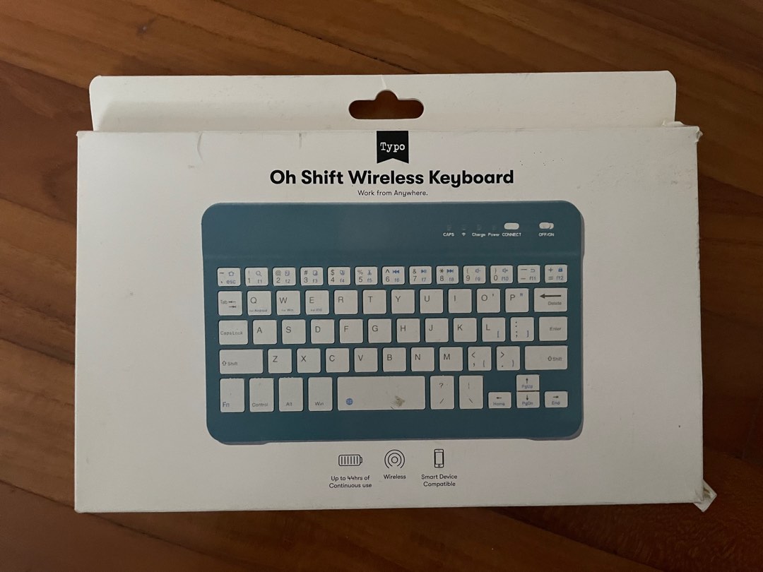 On Shift Wireless Keyboard Typo light blue, Computers & Tech, Parts ...