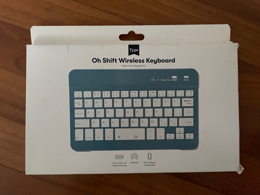 On Shift Wireless Keyboard Typo light blue, Computers & Tech, Parts ...
