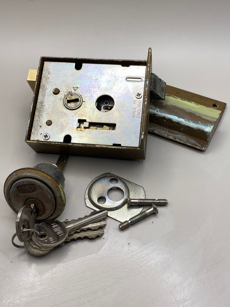 Original Union made in England door lock no missing parts one original ...