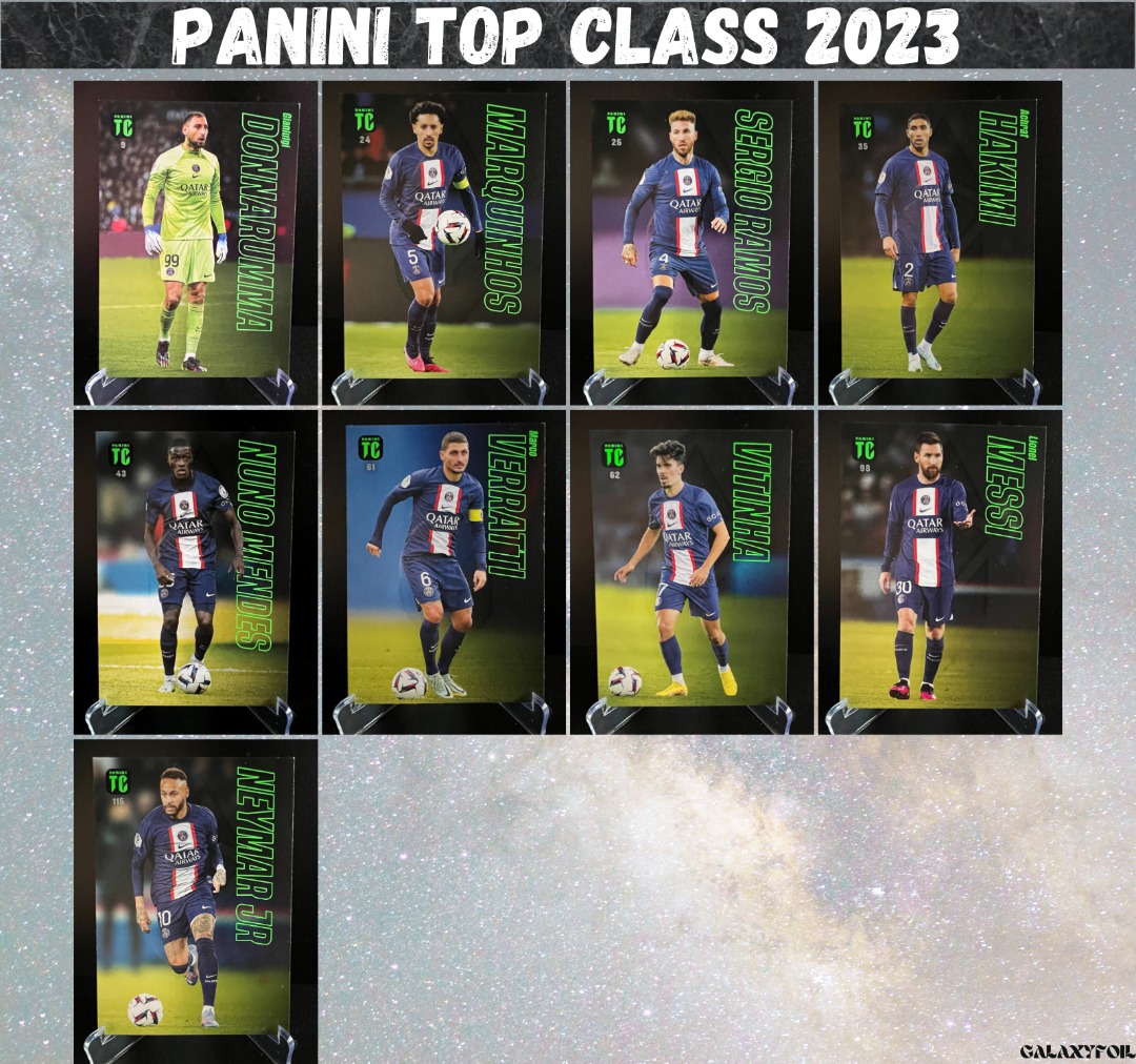 Panini Top Class 2023: PSG Team (9 Cards), Hobbies & Toys, Toys & Games ...