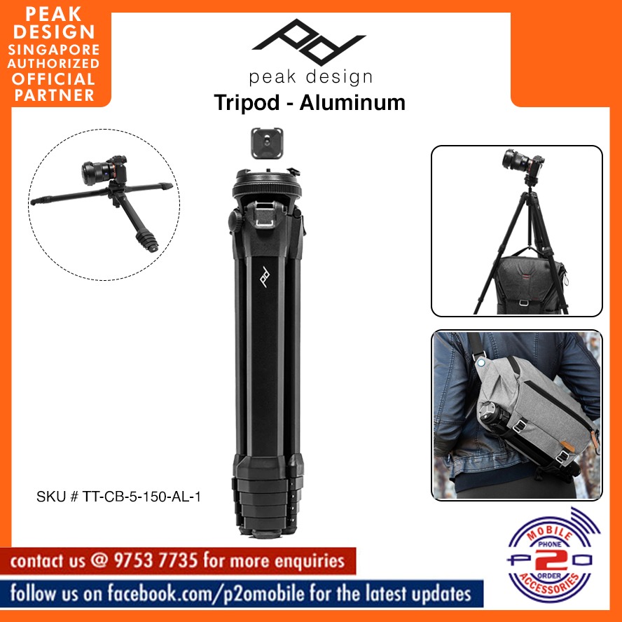 Peak Design Tripod - Aluminum SKU # TT-CB-5-150-AL-1, Photography, Photography Accessories ...
