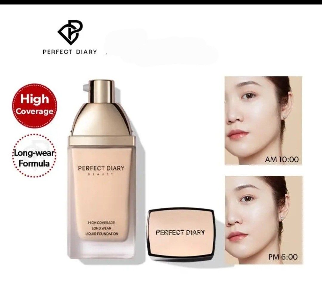 Perfect Diary High Coverage Longwear Liquid Foundation, Beauty ...