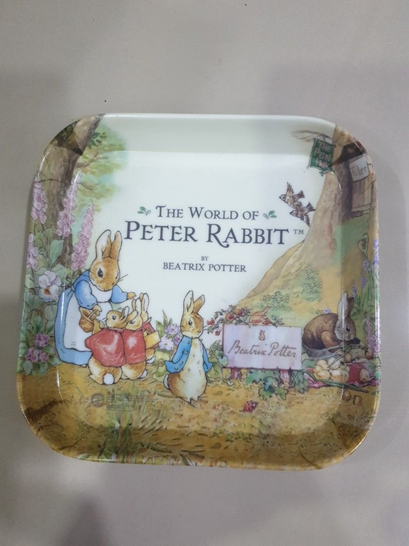 Peter Rabbit small square plate, Furniture & Home Living, Kitchenware ...