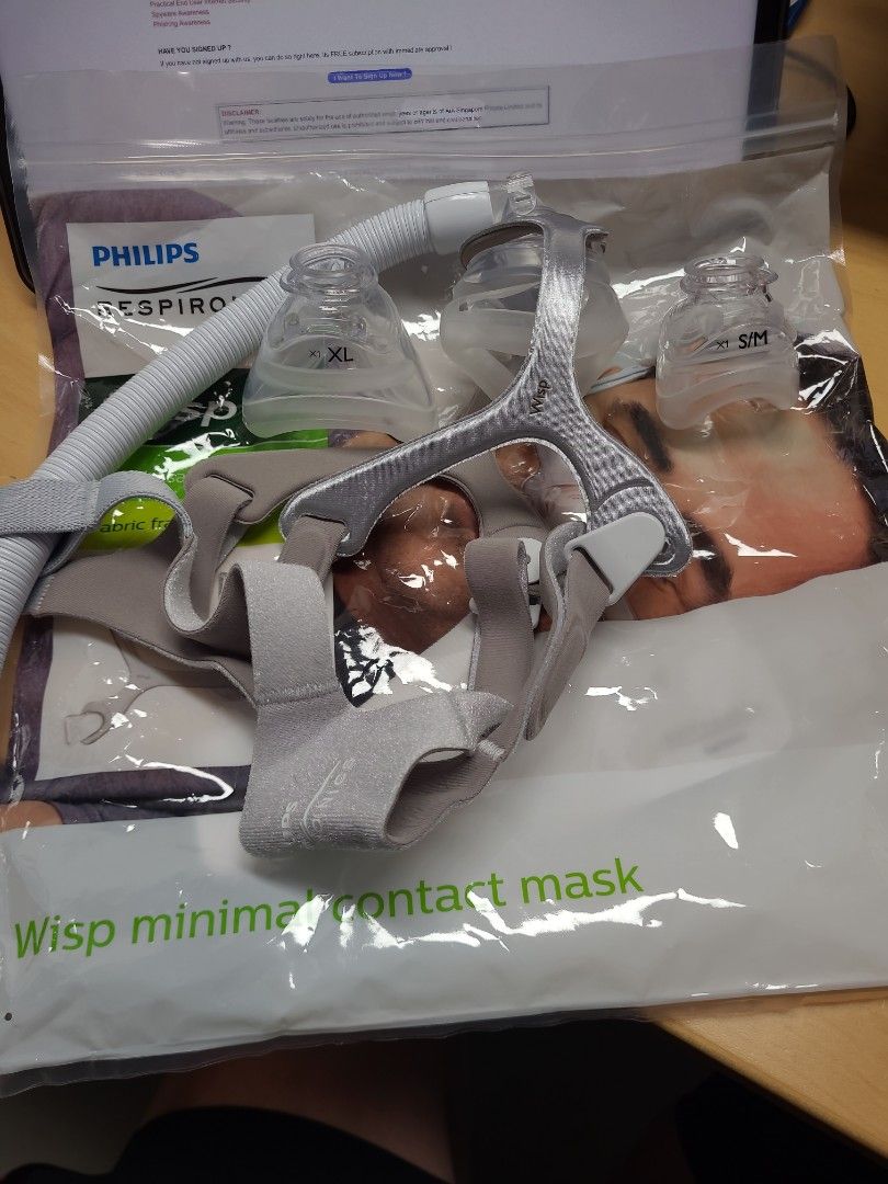 Philips Wisp CPAP masks and tube, Health & Nutrition, Medical Supplies ...