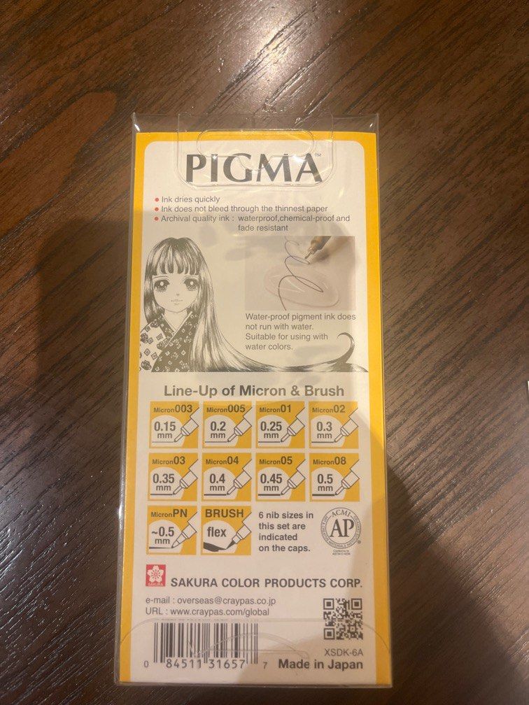 pigma water based pigment marker for illustration drawing inking black ...
