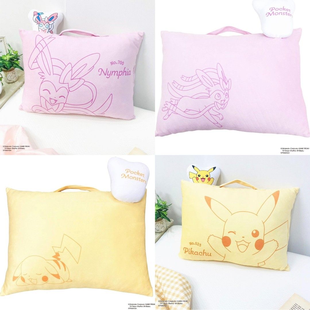 Pokemon Pillow with Mascot (Pre-Order), Furniture & Home Living, Home ...