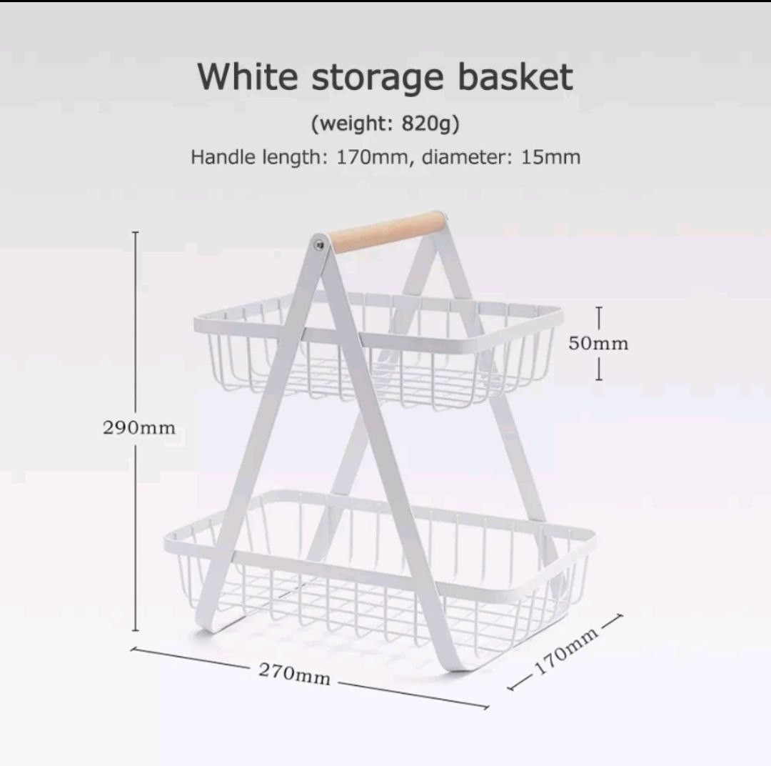 Portable 2 Tier Kitchen Basket, Furniture & Home Living, Kitchenware ...
