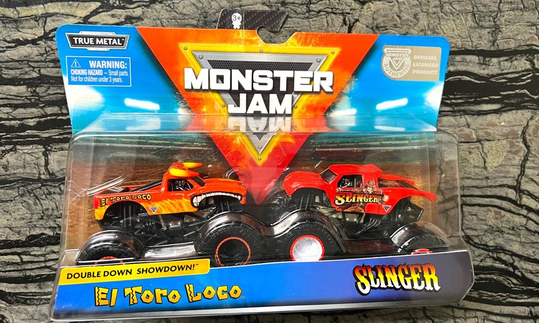 PRE-ORDER: Monster Jam Twin Pack 1:64 - El Toro vs Slinger, Hobbies ...