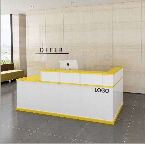 Reception desk cashier Light luxury company welcome simple modern small ...