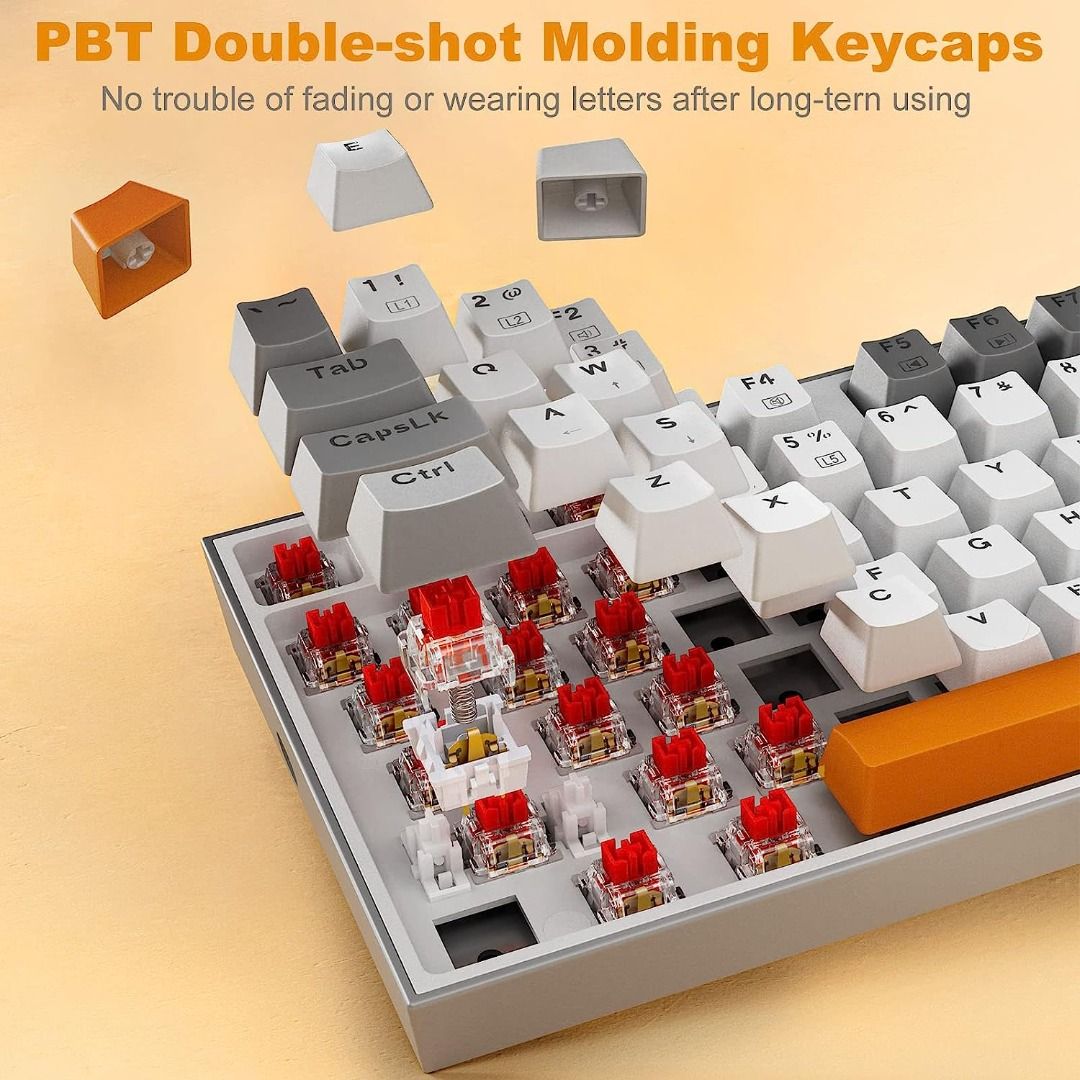 Redragon Mechanical Gaming Keyboard, Wired Mechanical Keyboard with RGB ...