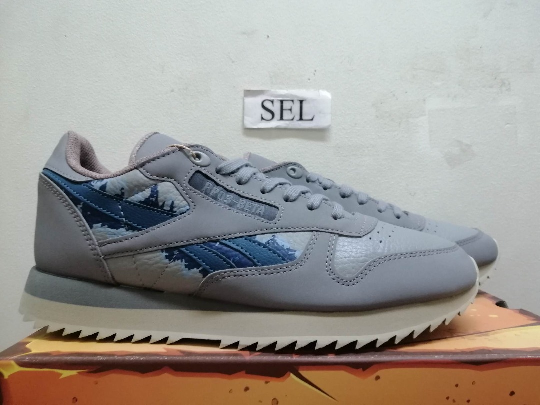 REEBOK CLASSIC LEATHER RIPPLE JURASSIC WORLD(PURE GREY) on Carousell