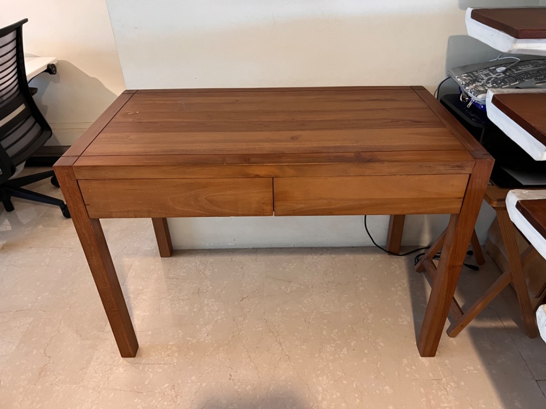 Scan Teak Study Table. Simple, clean design with 2 drawers. In good ...