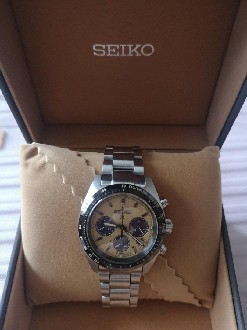 Seiko Prospex Speedtimer JDM Golden Panda, Luxury, Watches on Carousell