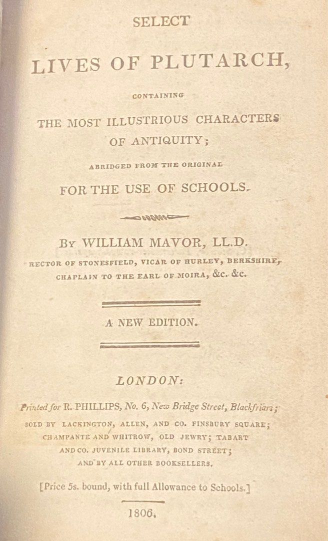 Select Lives of Plutarch: Containing the Most Illustrations Characters ...