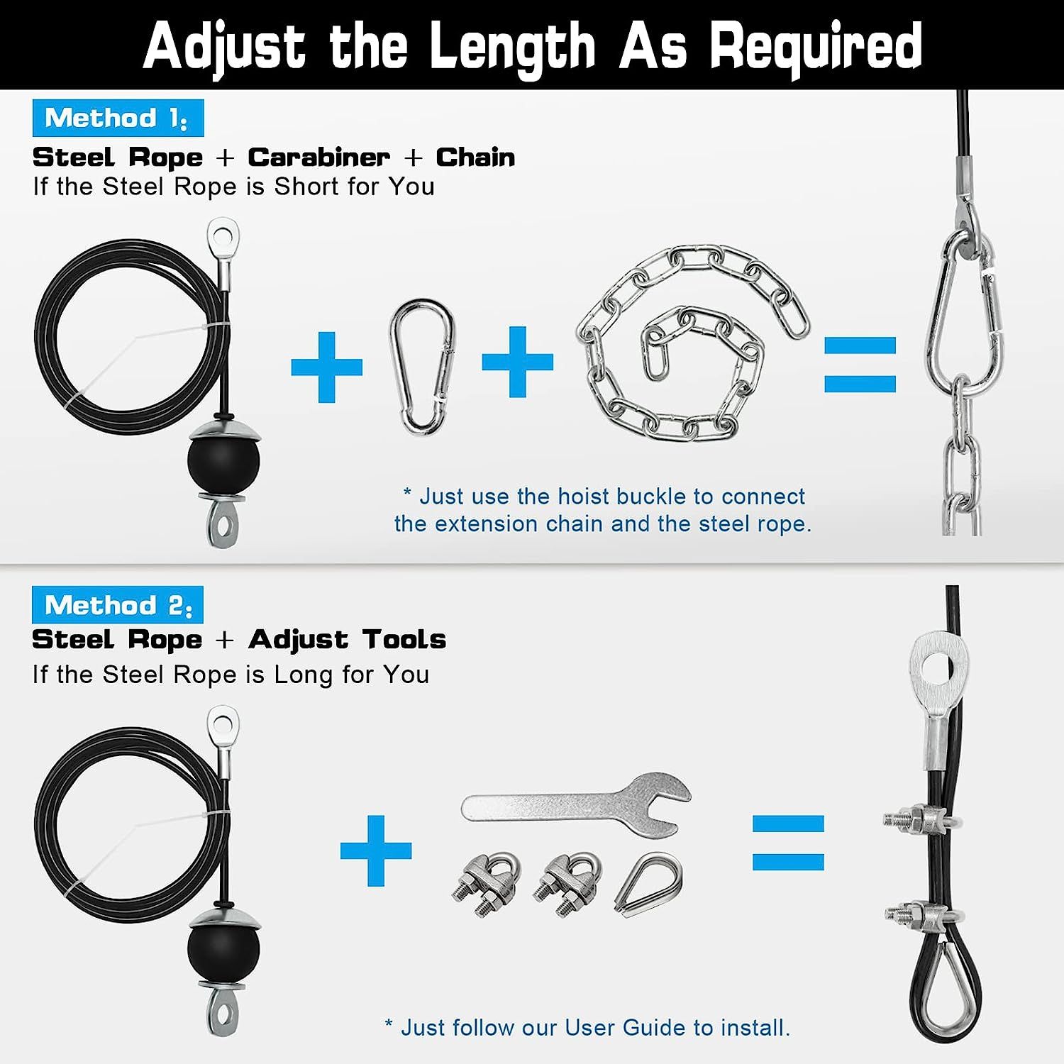 SERTT Weight Cable Pulley System Gym, Upgraded Cable Pulley Attachments ...