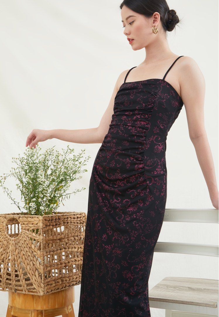 [sewa] black maxi dress kondangan wisuda prewed ultah | not lyra ...