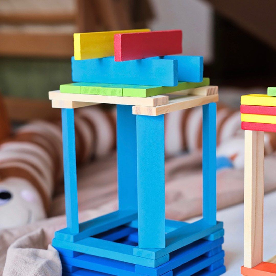 SG [Instocks] Wooden Building Planks Ball Set Kids Toys Pretend Play ...