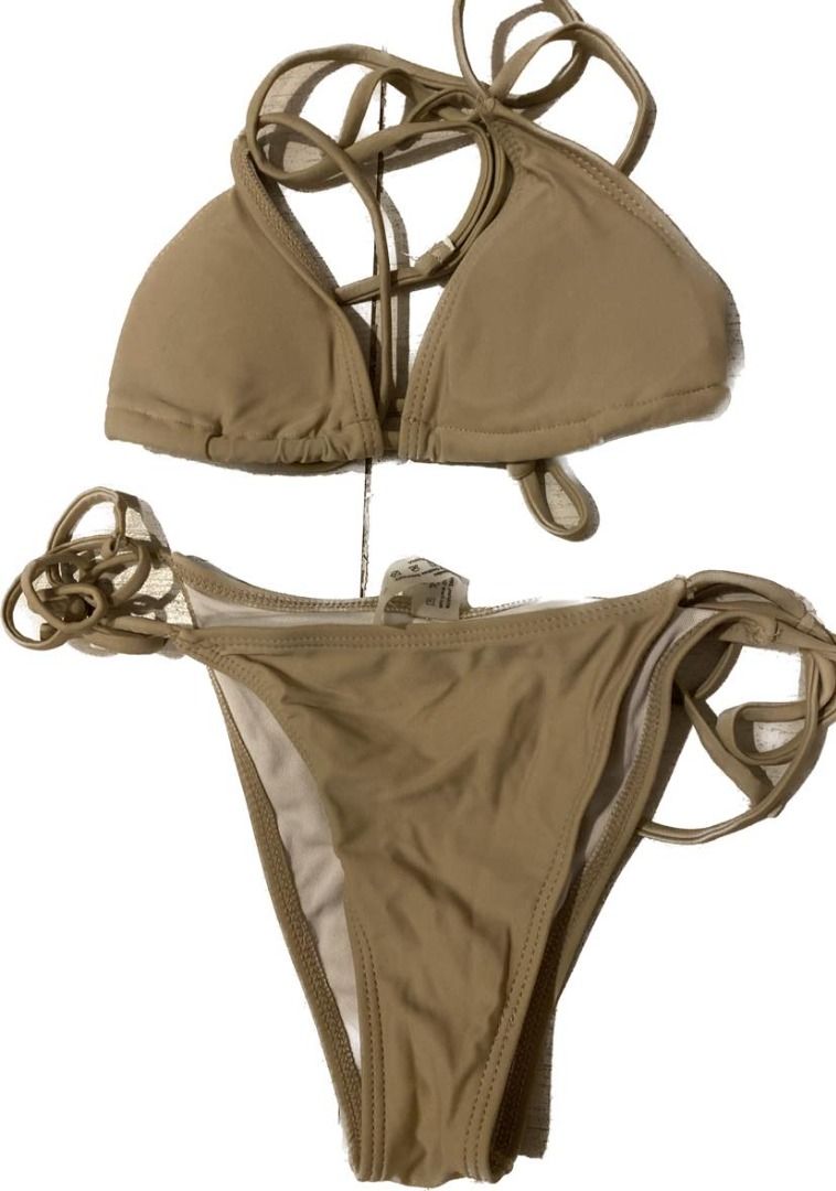 Shein Skin tone Bikini set (Preloved), Women's Fashion, Swimwear ...
