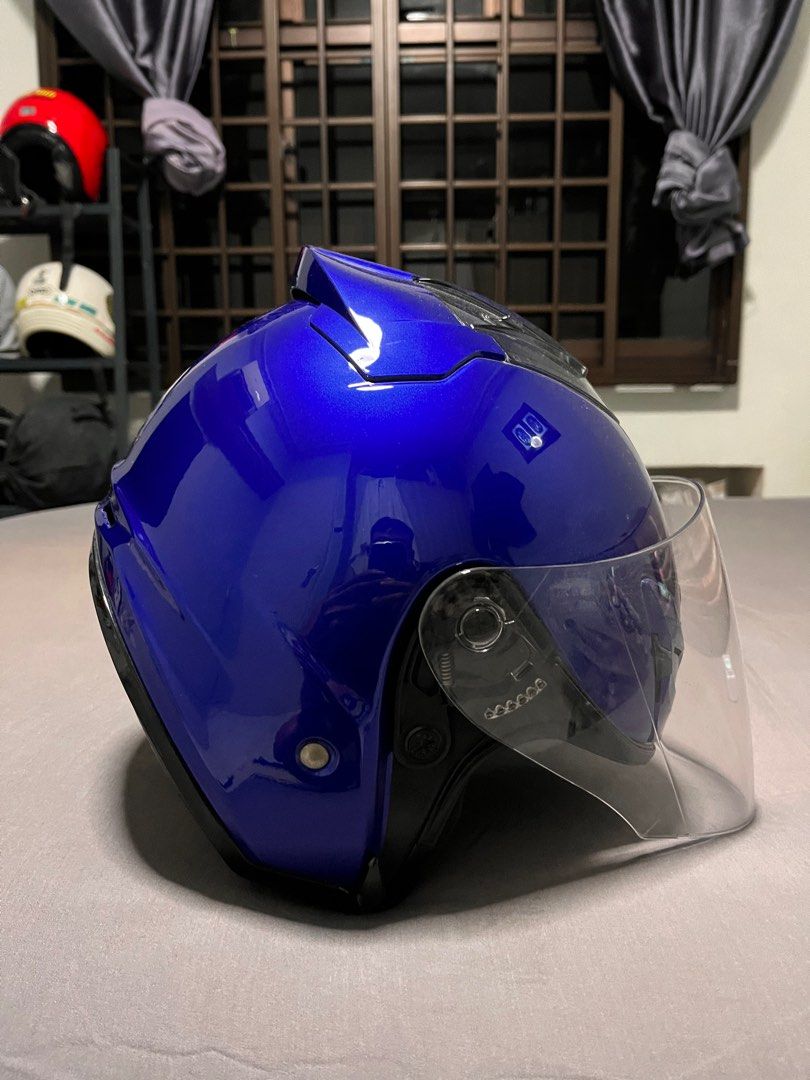 Shoei jforce 3 royal blue, Motorcycles, Motorcycle Apparel on Carousell