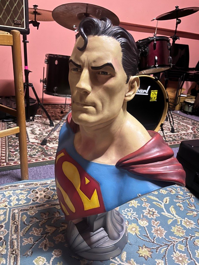 Sideshow Collectibles Superman Life Size Bust Figurine, Hobbies & Toys ...