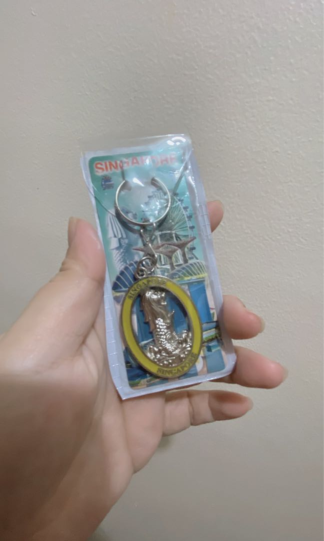 Singapore Keychain Merlion yellow on Carousell