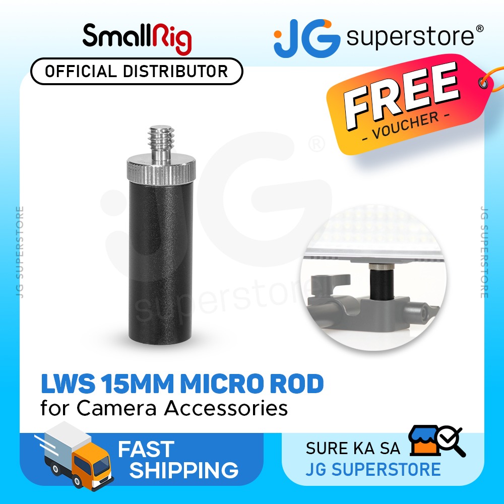 SmallRig 15mm Micro Rod with 1/4"-20 Male Female Thread (1.5") Long for ...