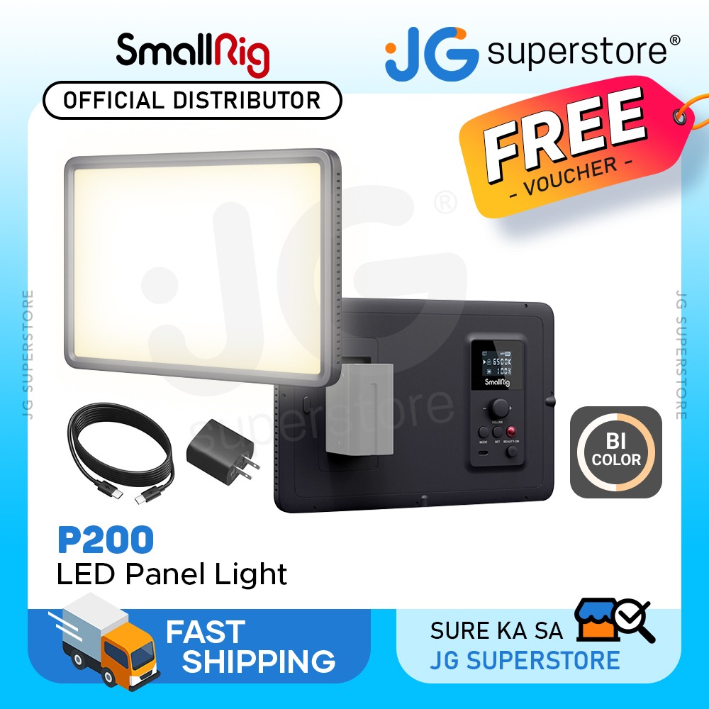 SmallRig P200 Bi-Color LED Panel Studio Light with 2500-6500K Color ...