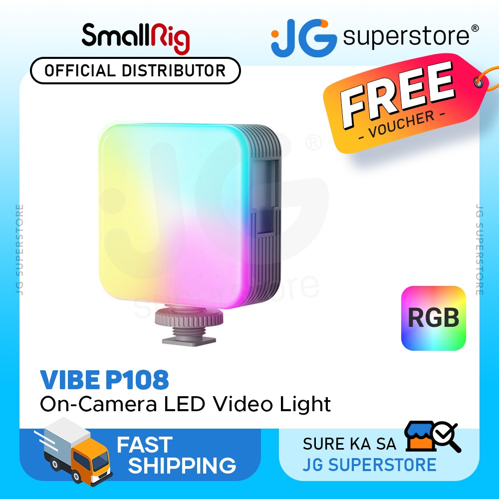 SmallRig Vibe P108 RGB Video Light Built-In 2500mAh Battery with 2700 ...