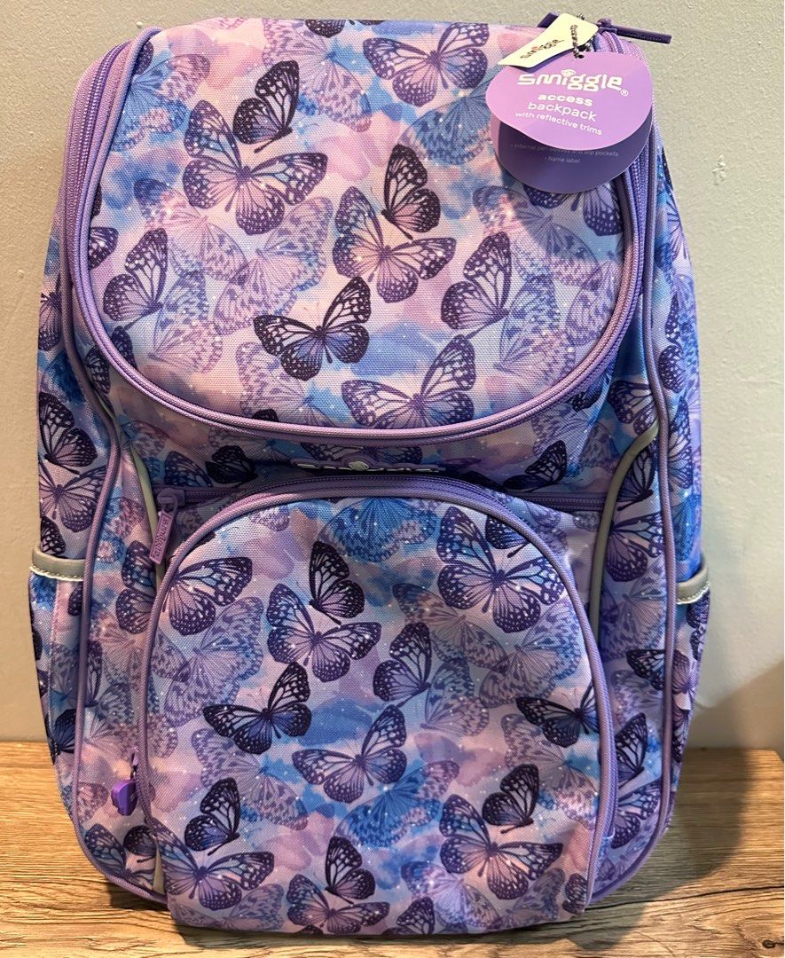 Smiggle Purple Butterfly Backpack (authentic & brand new) on Carousell