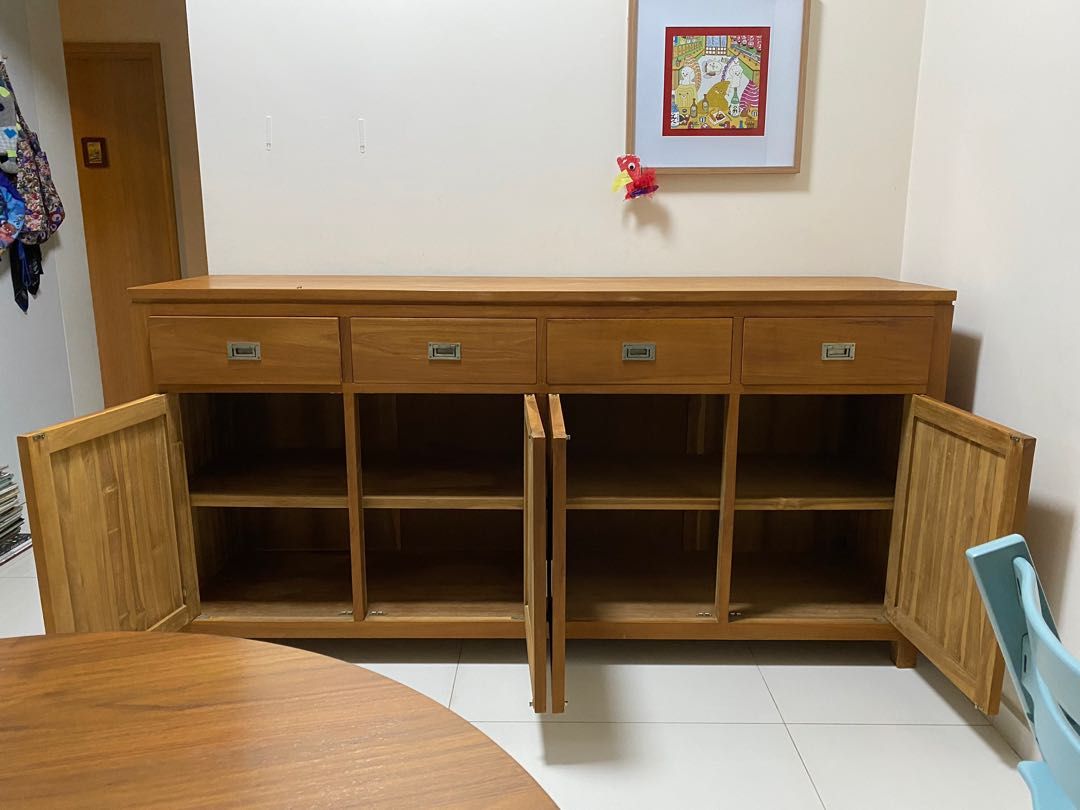 Solid teak buffet sideboard, Furniture & Home Living, Furniture, Shelves, Cabinets & Racks on ...