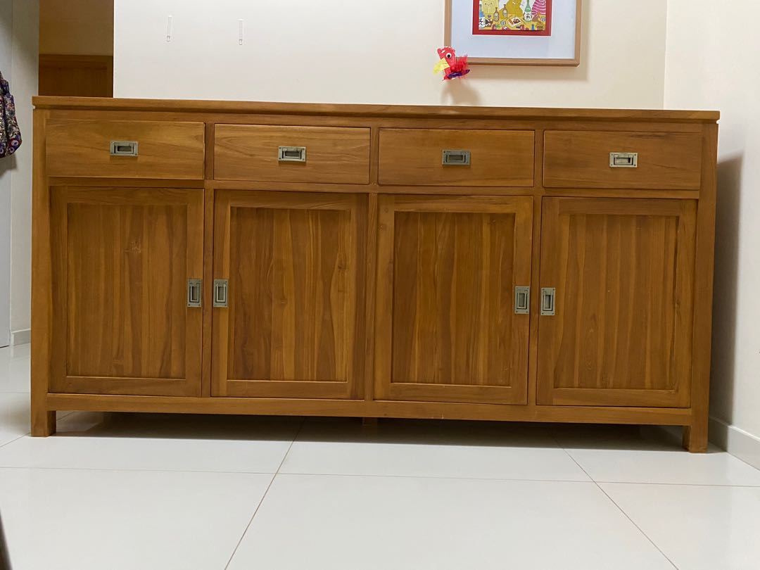 Solid teak buffet sideboard, Furniture & Home Living, Furniture, Shelves, Cabinets & Racks on ...