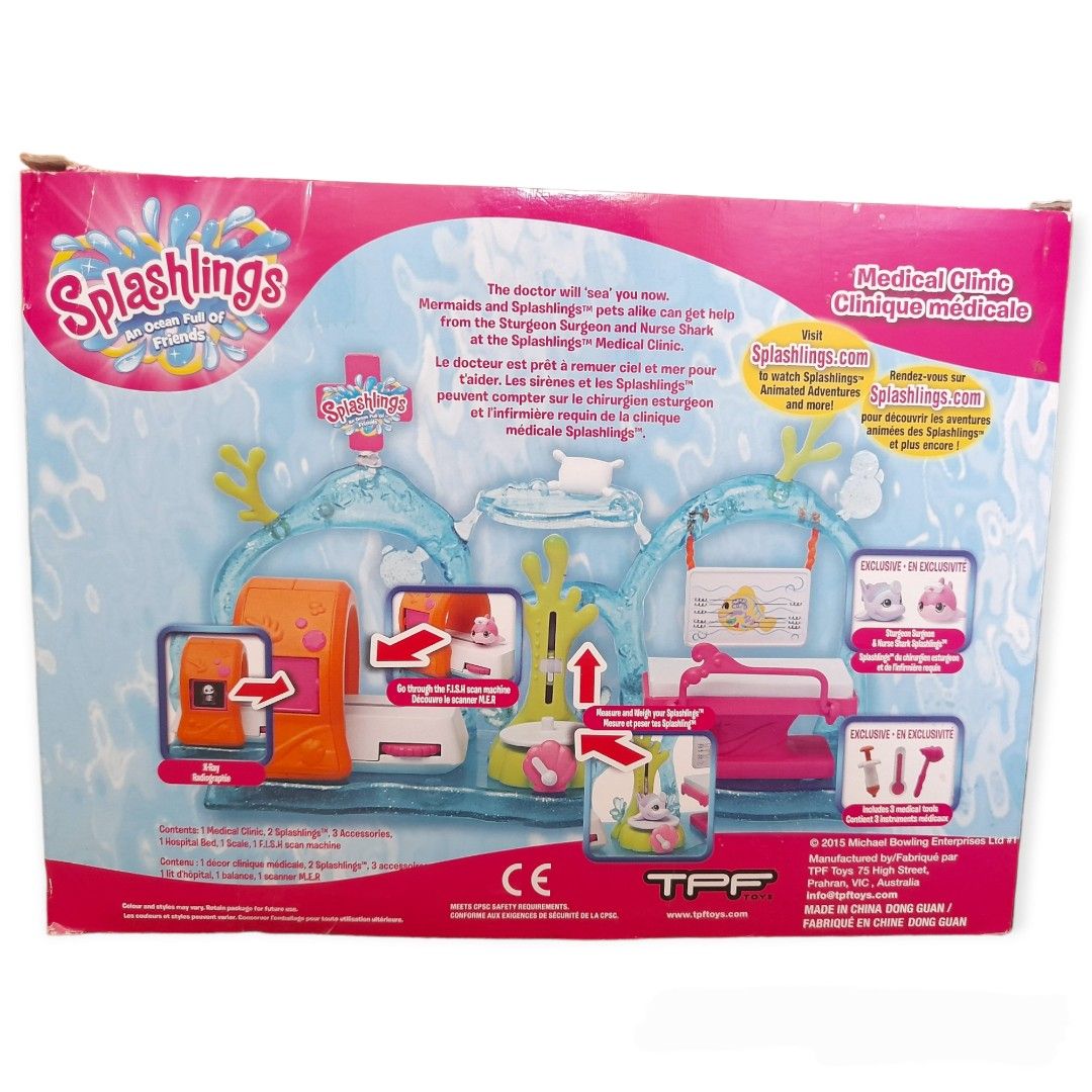 Splashlings Mermaid fish toy medical clinic bundle set, Hobbies & Toys ...