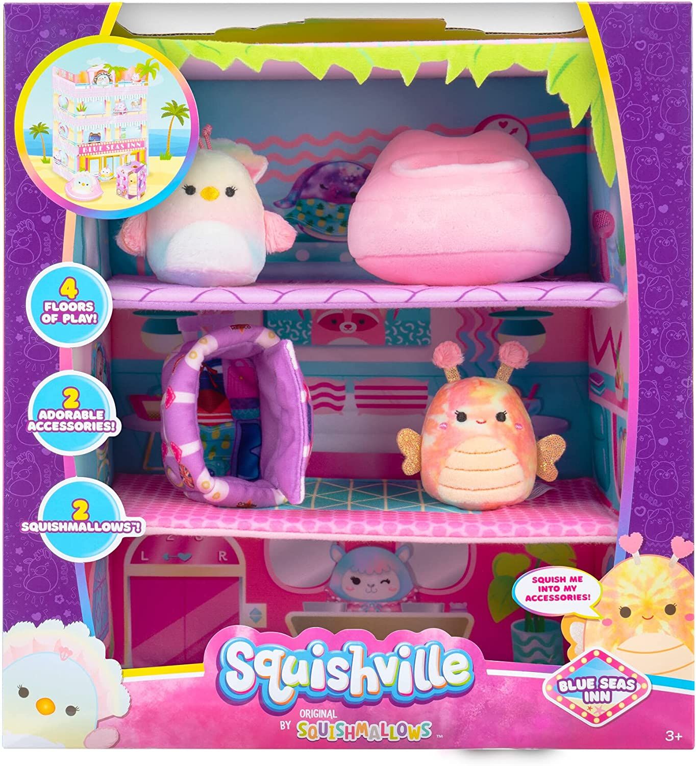 Squishville by Original Squishmallows Blue Seas Inn - Includes Two 2 ...