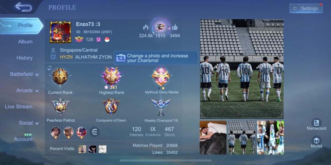 CHEAP STACKED MLBB 7 COLLECTORS 467 SKINS COLLECTORS LIMITED EPICS ...