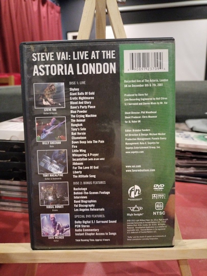 Steve Vai Live at the Astoria London original imported DVD (2 DVDs ...
