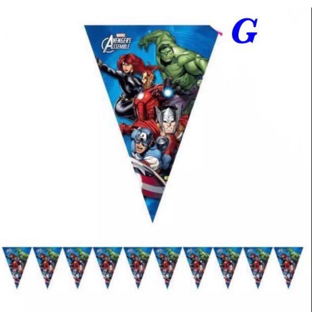 Superheroes Avengers party supplies- birthday flag banner bunting ...